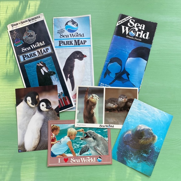 Vintage | Other | Vintage Sea World Bundle Maps And Postcards | Poshmark
